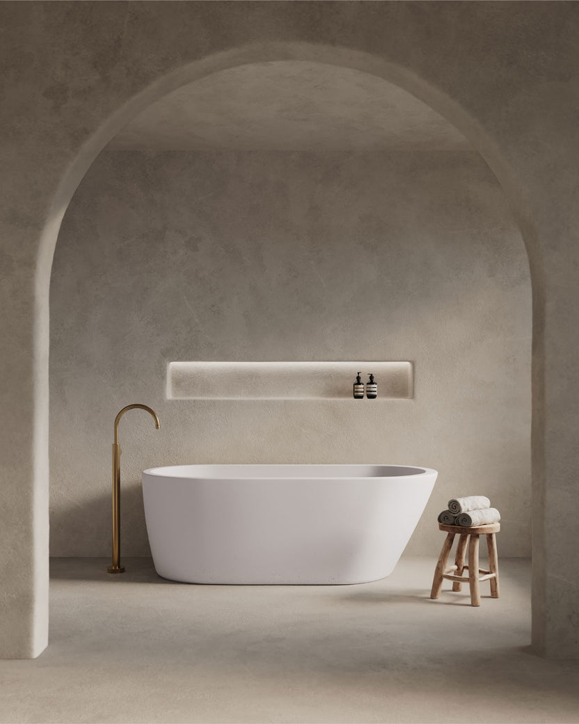 Juno Freestanding Bathtub in Ivory | Nood Co
