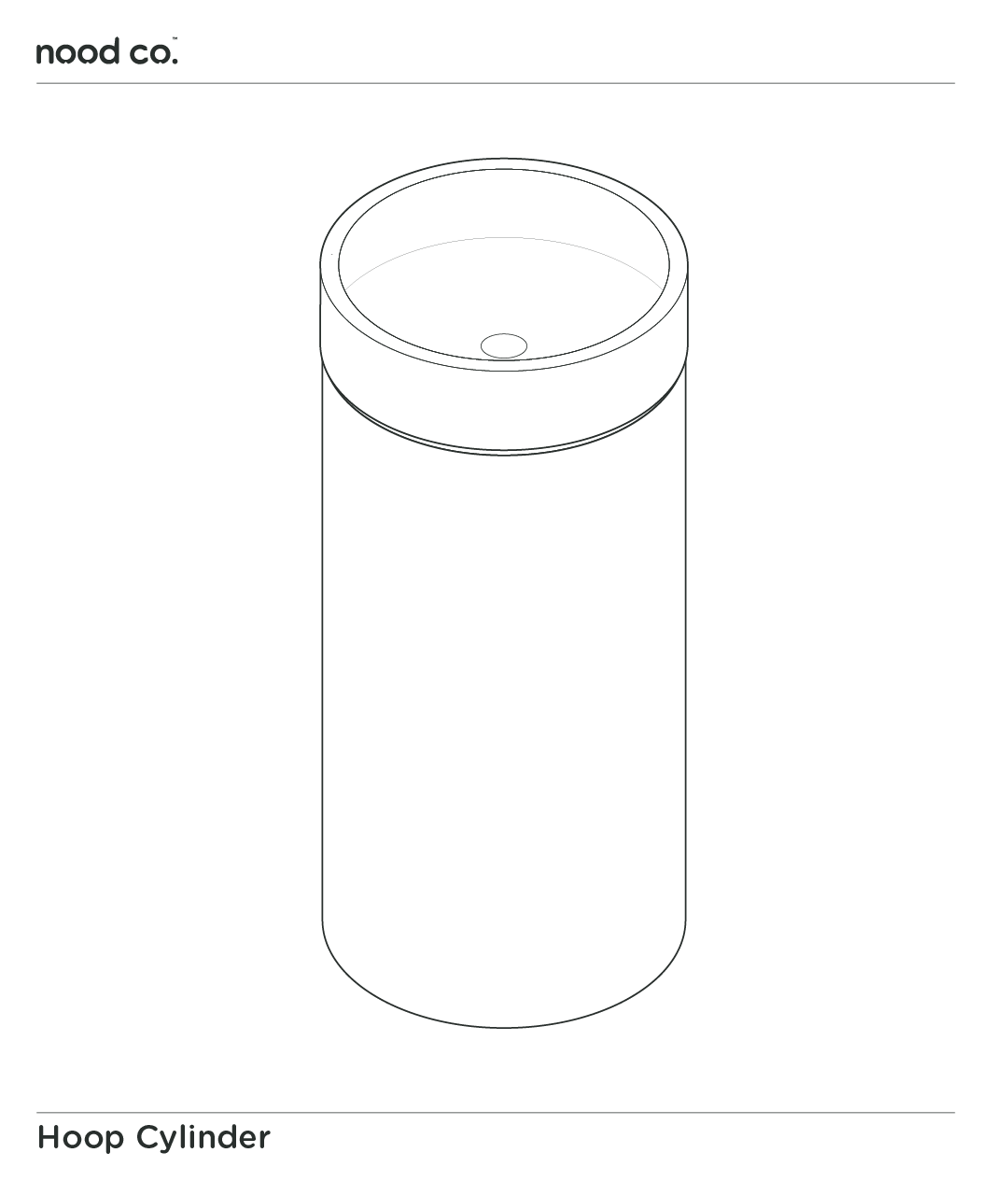 Cylinder - Hoop Basin in Teal | Nood Co