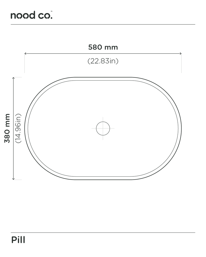 Pill Basin | Handcrafted Concrete Basin | Nood Co