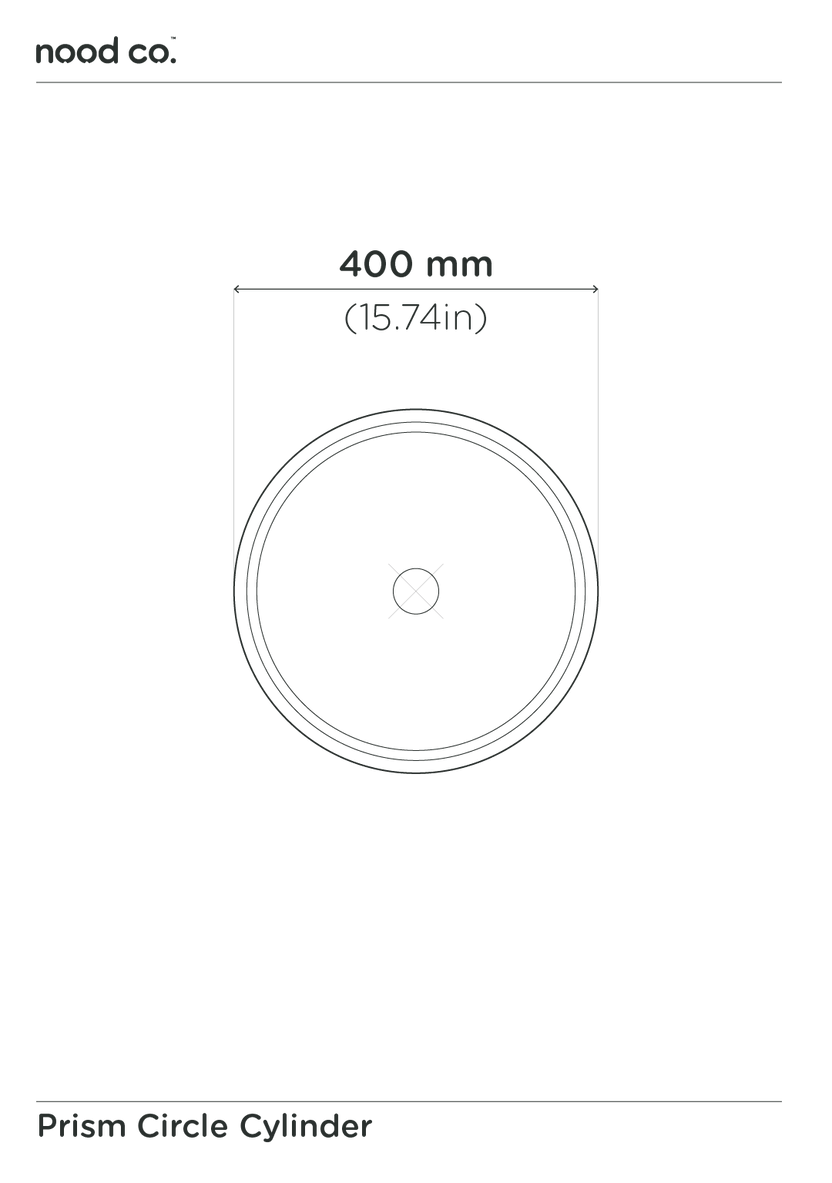 Cylinder - Prism Circle Basin in Charcoal | Nood Co
