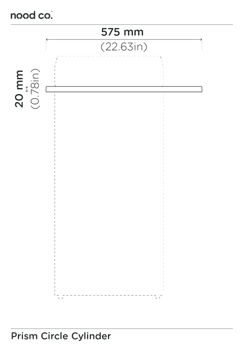 Cylinder - Prism Circle Basin in Mushroom | Nood Co
