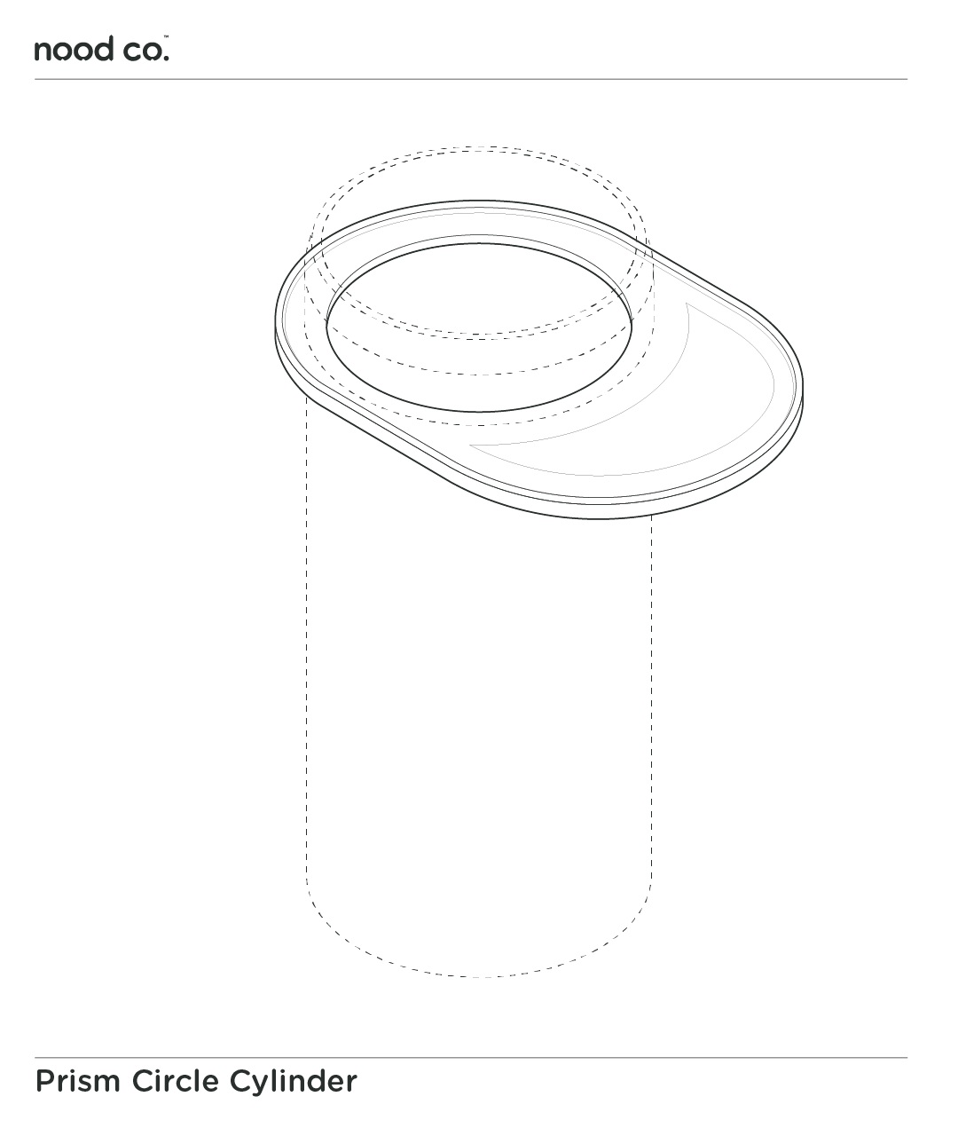 Cylinder - Prism Circle Basin in Charcoal | Nood Co