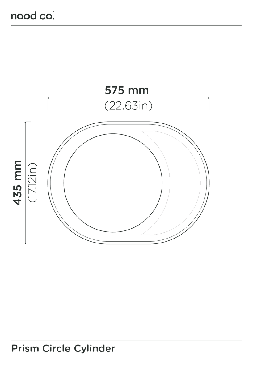 Cylinder - Prism Circle Basin in Mushroom | Nood Co