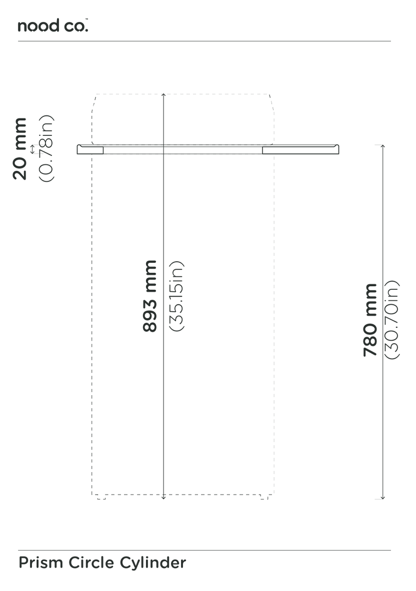 Cylinder - Prism Circle Basin in Mushroom | Nood Co