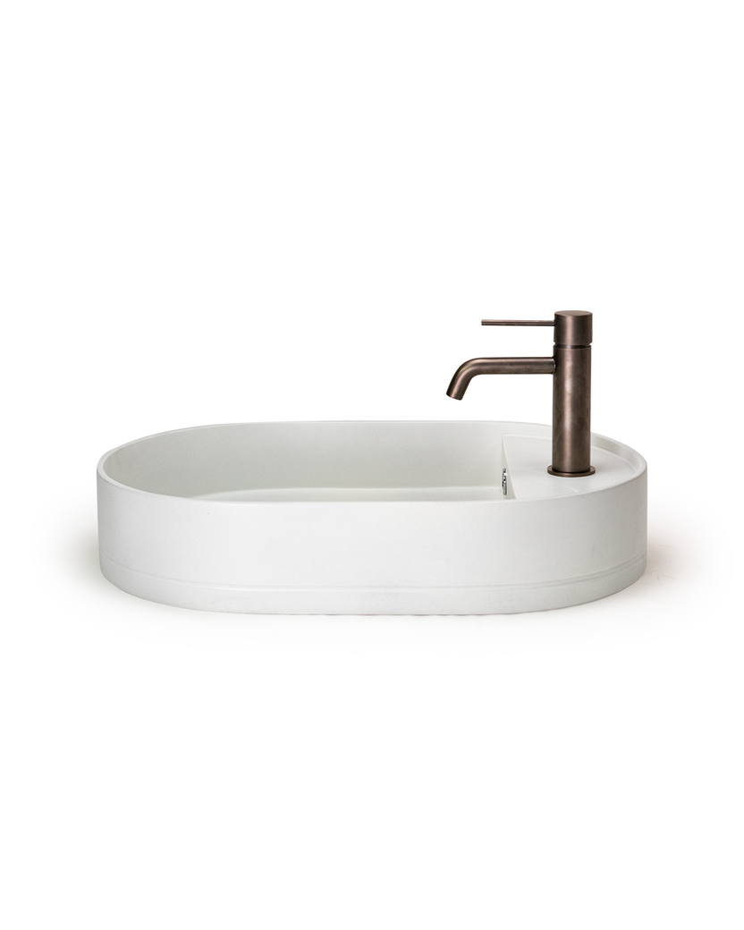 Shelf Oval Basin in Ivory | Nood Co