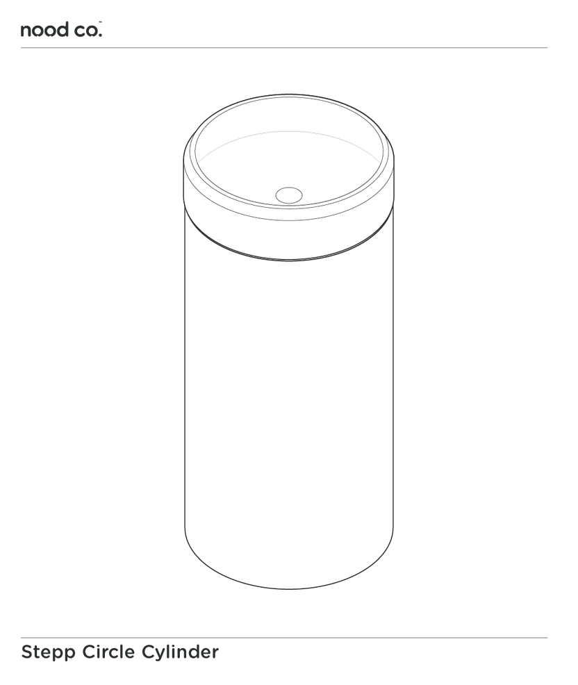 Cylinder - Stepp Circle Basin in Mid Tone Grey | Nood Co