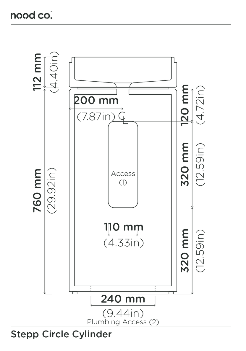 Cylinder - Stepp Circle Basin in Mid Tone Grey | Nood Co