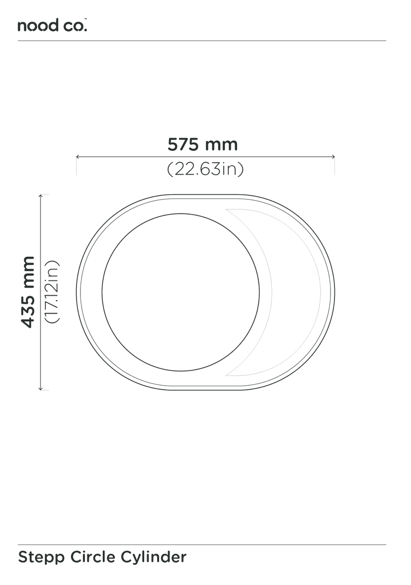 Cylinder - Stepp Circle Basin in Mid Tone Grey | Nood Co