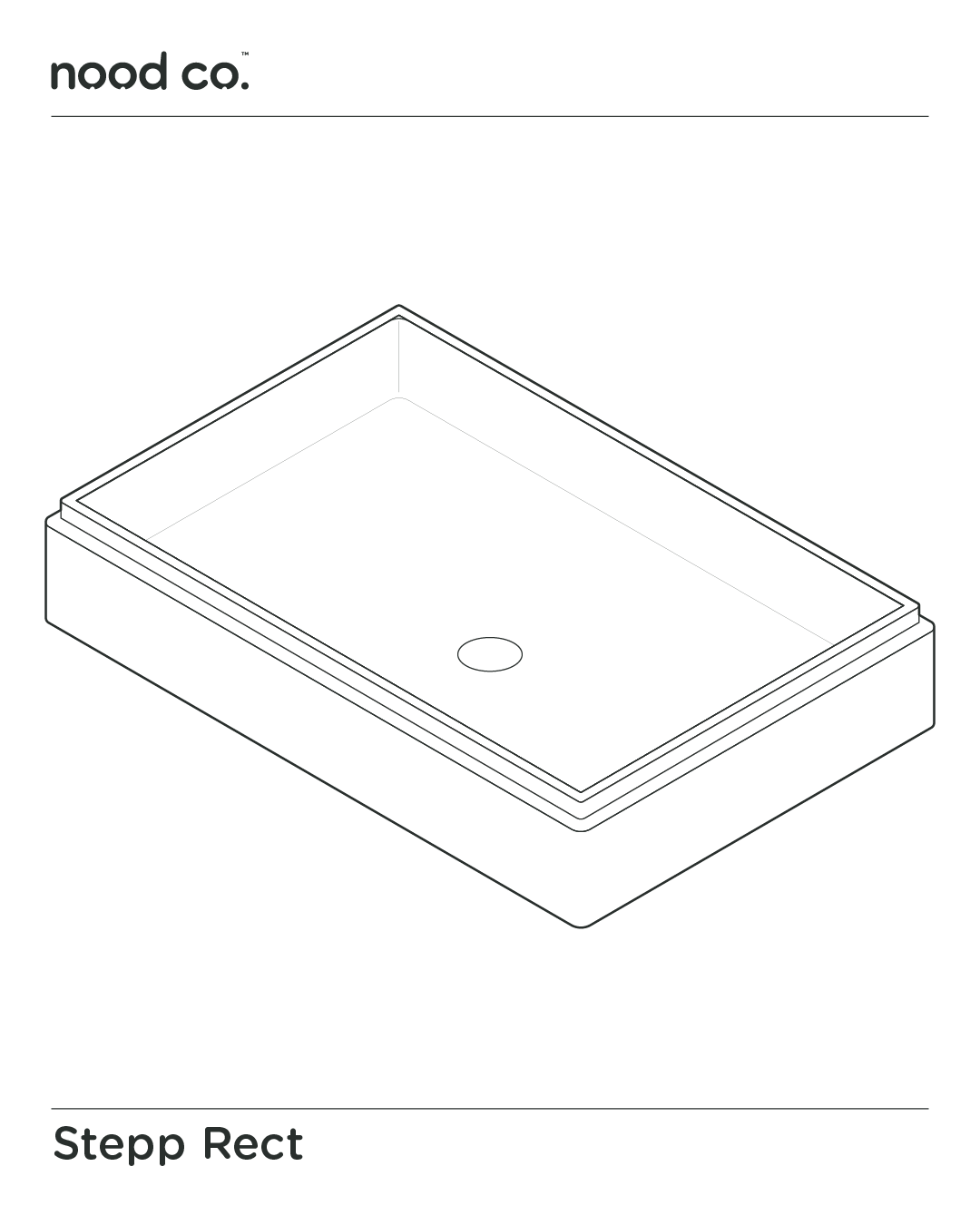 Stepp Rectangle Basin in Mid Tone Grey | Nood Co