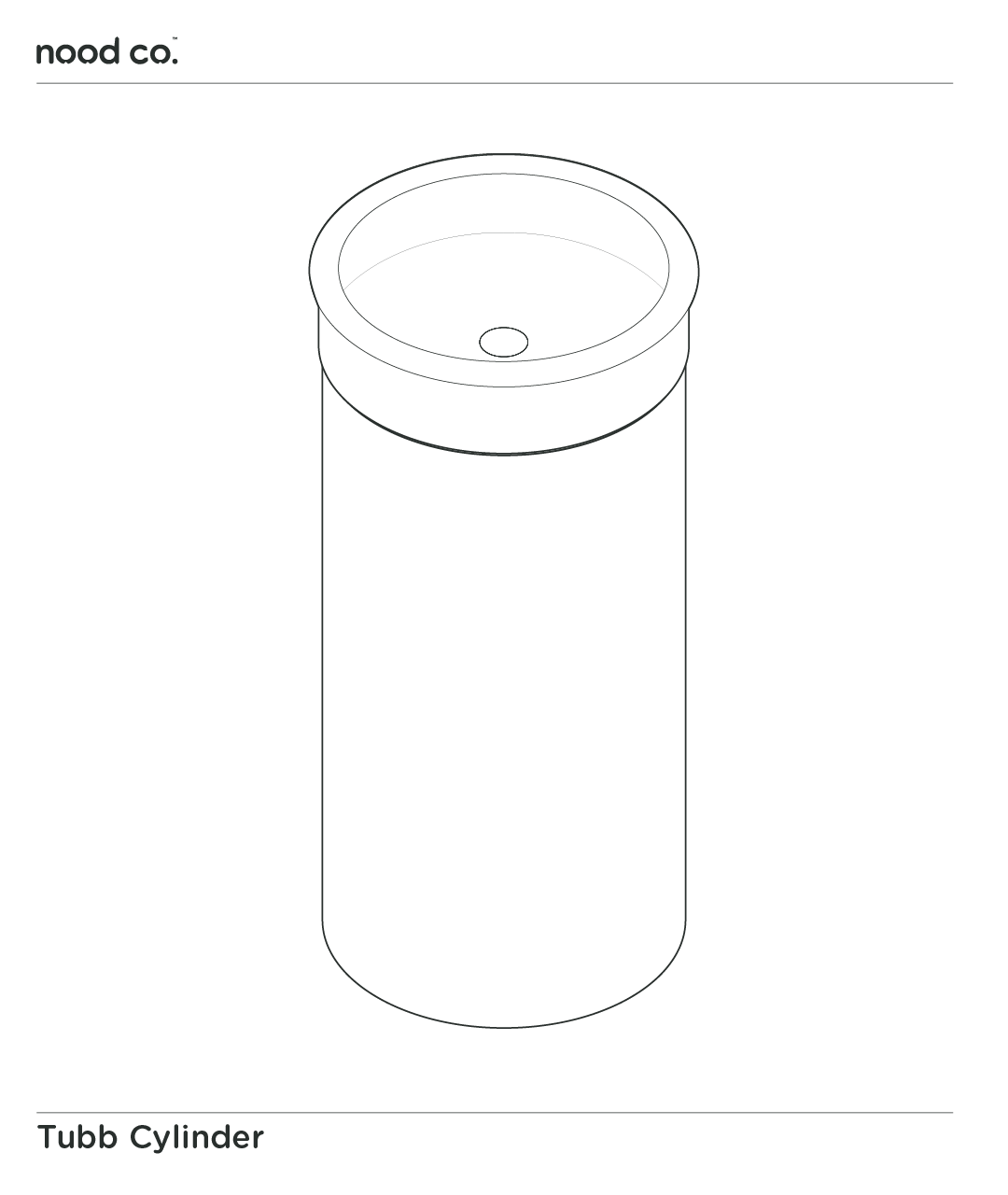 Cylinder - Tubb Basin in Paperbark | Nood Co