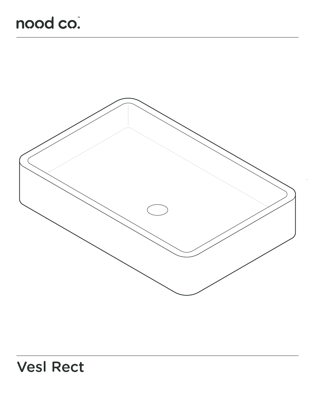Vesl Rectangle Basin in Karri | Nood Co